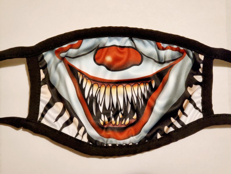 Pennywise Face Mask Stephen King IT Clown Facemask - Etsy