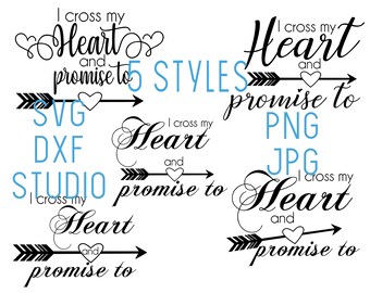 I Cross My Heart Svg | Etsy