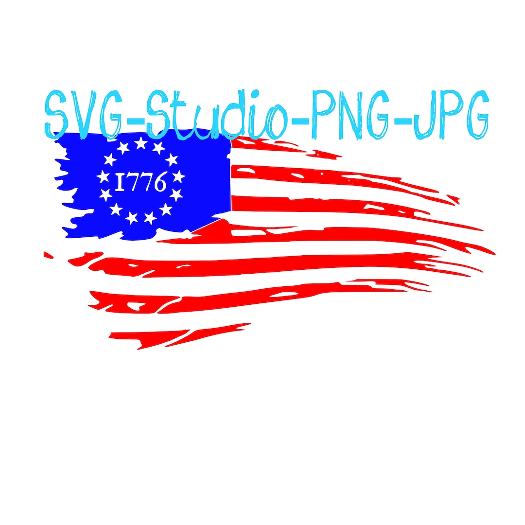 Betsy Ross 13 Flag 1776 Distressed Flag SVG PNG Files - Etsy