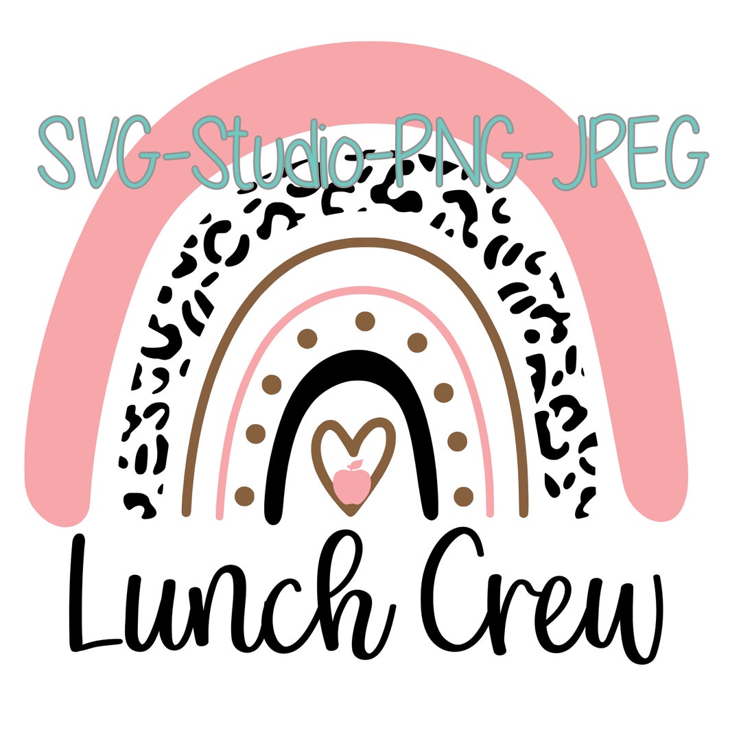 SVG Boho Rainbow Lunch Crew School - Etsy