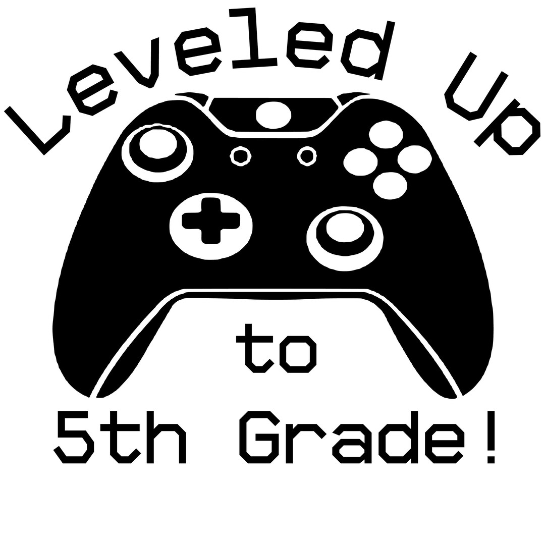 Leveled up to 5th Grade Video Game Boy School SVG PNG JPG - Etsy