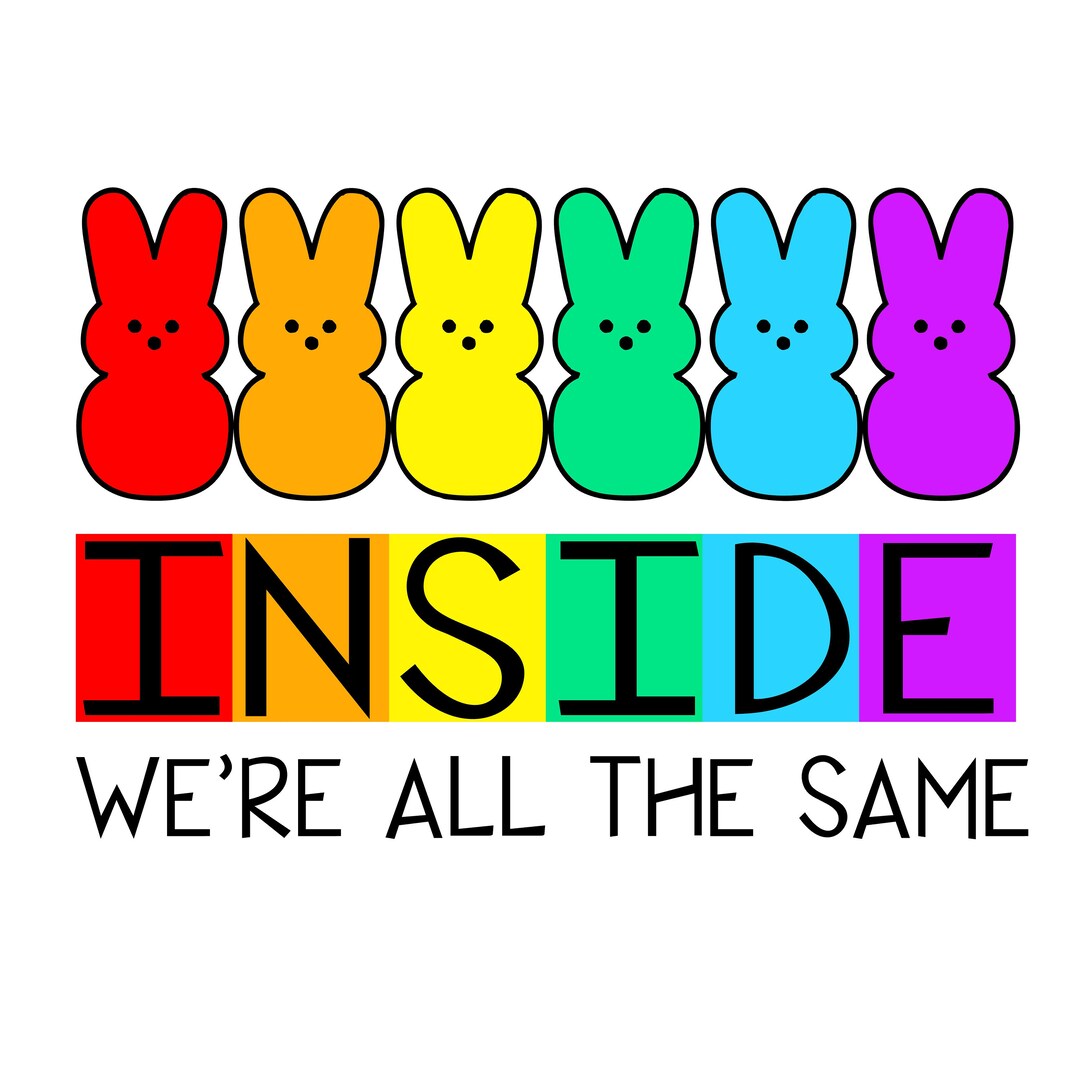 Easter Marshmallow Bunny Design SVG DXF JPG Files Rainbow All - Etsy