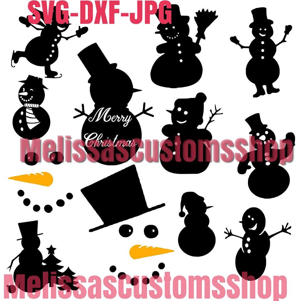 Snowman Snowmen SVG/DXF File | Etsy