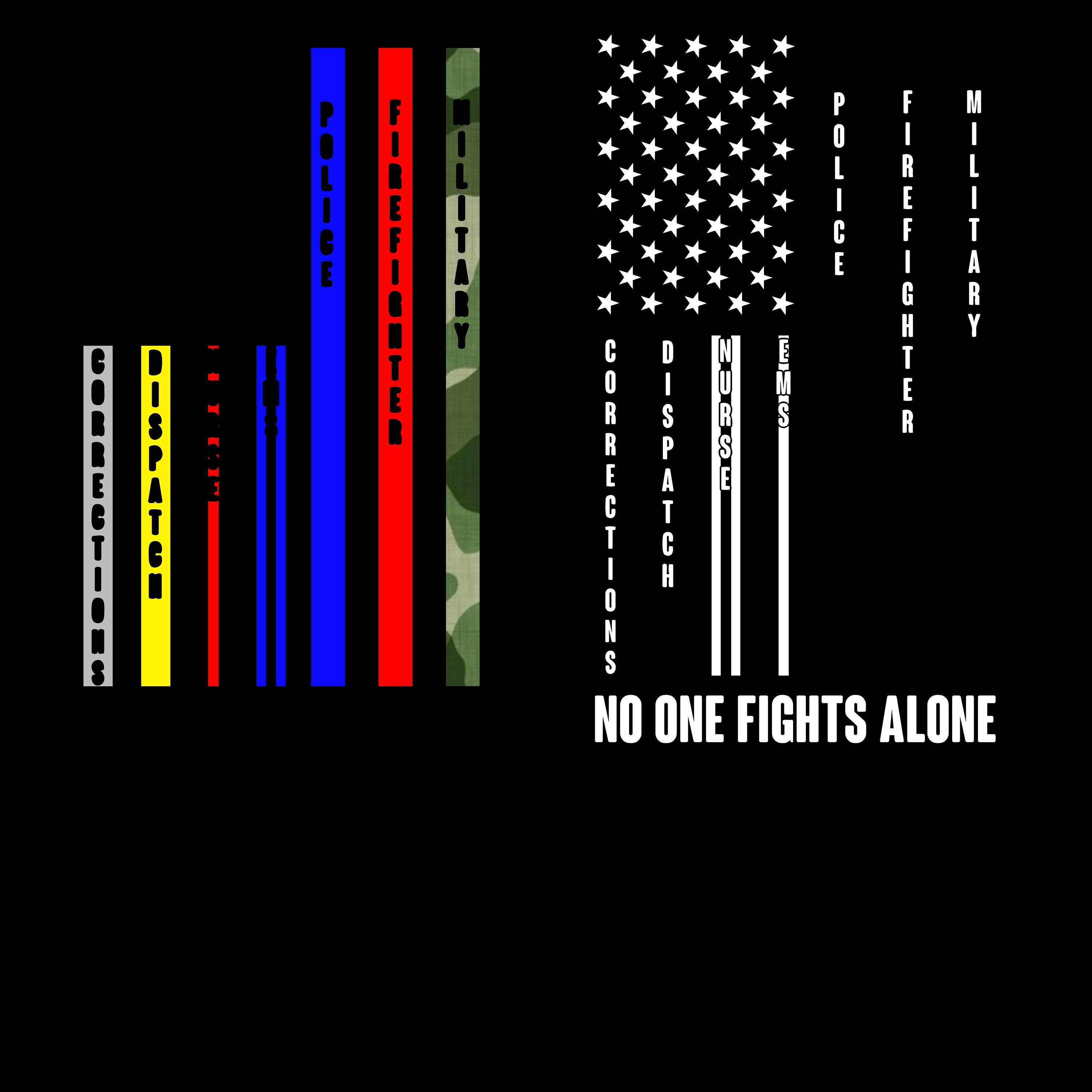 Thin Line Service Professionals Flag SVG and JPG Only - Etsy