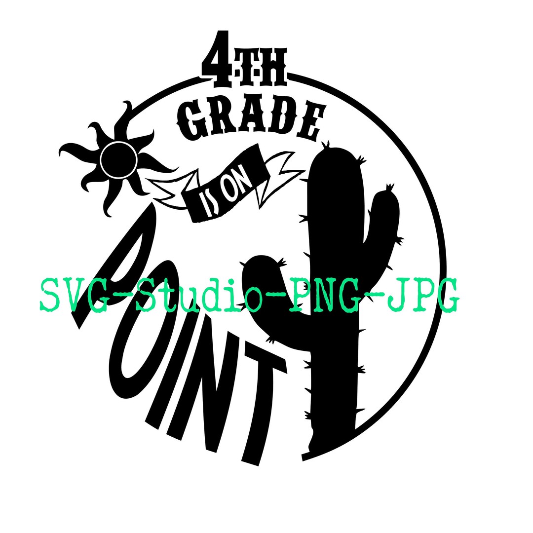 3rd Grade is on Point Cactus School SVG PNG JPG Fourth - Etsy
