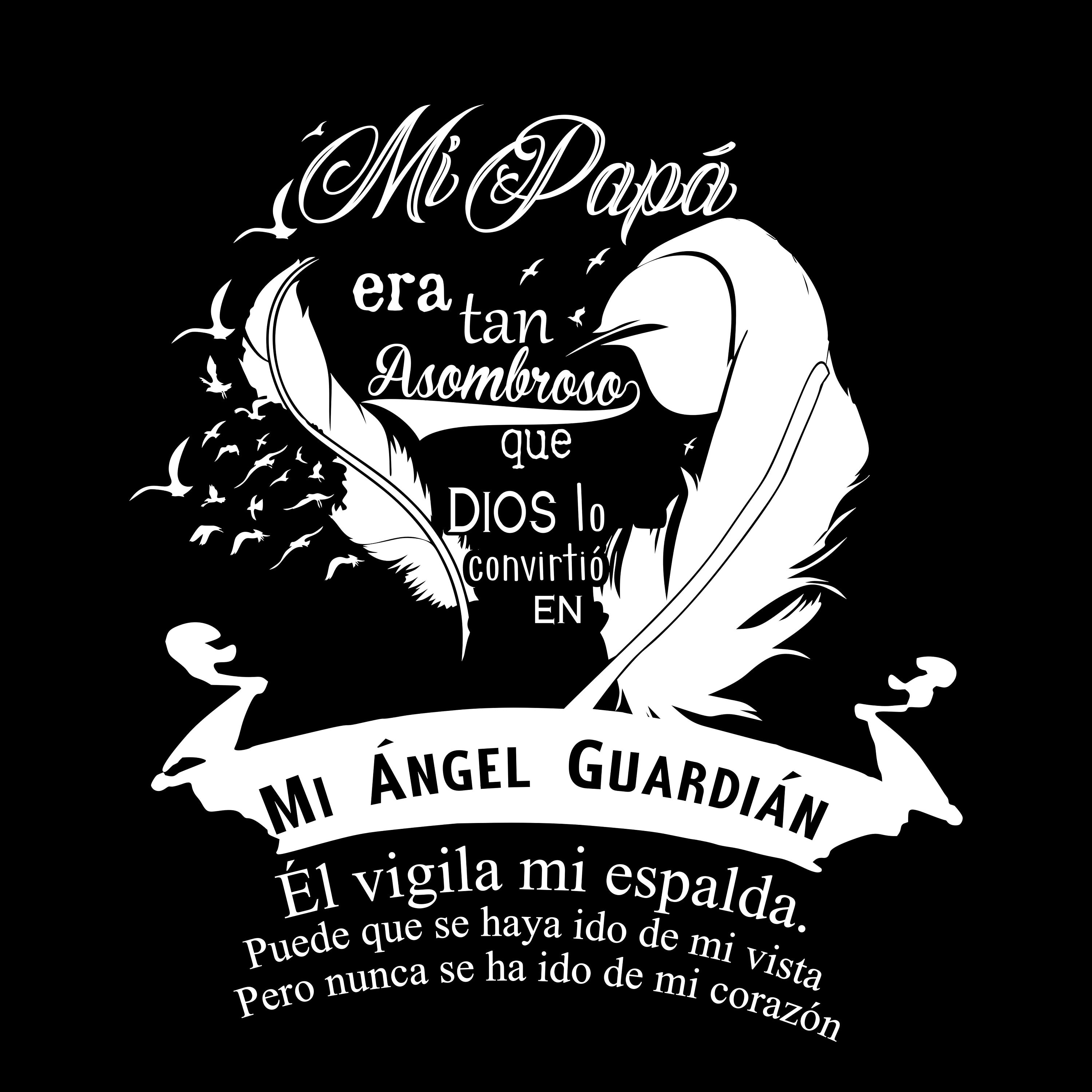 Mi Papá Guardian Angel Memorial SVG/DXF file mi ángel guardián - Etsy ...
