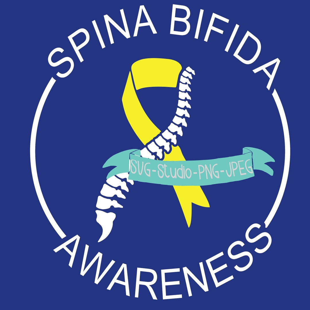 Spina Bifida Awareness Simple Circle Design on Blue - Etsy