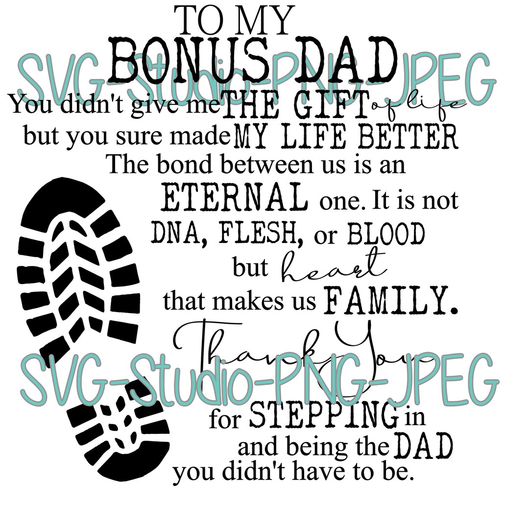 Bonus Dad Step Father SVG Bundle From One and More Than One MY and OUR ...