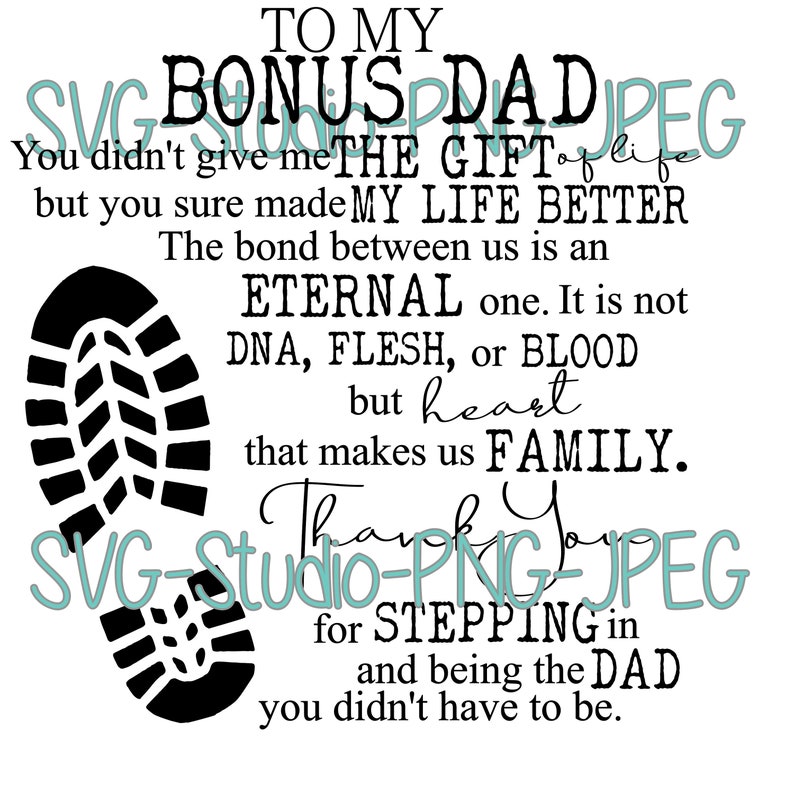 Bonus Dad Step Father SVG Bundle From One and More Than One MY - Etsy