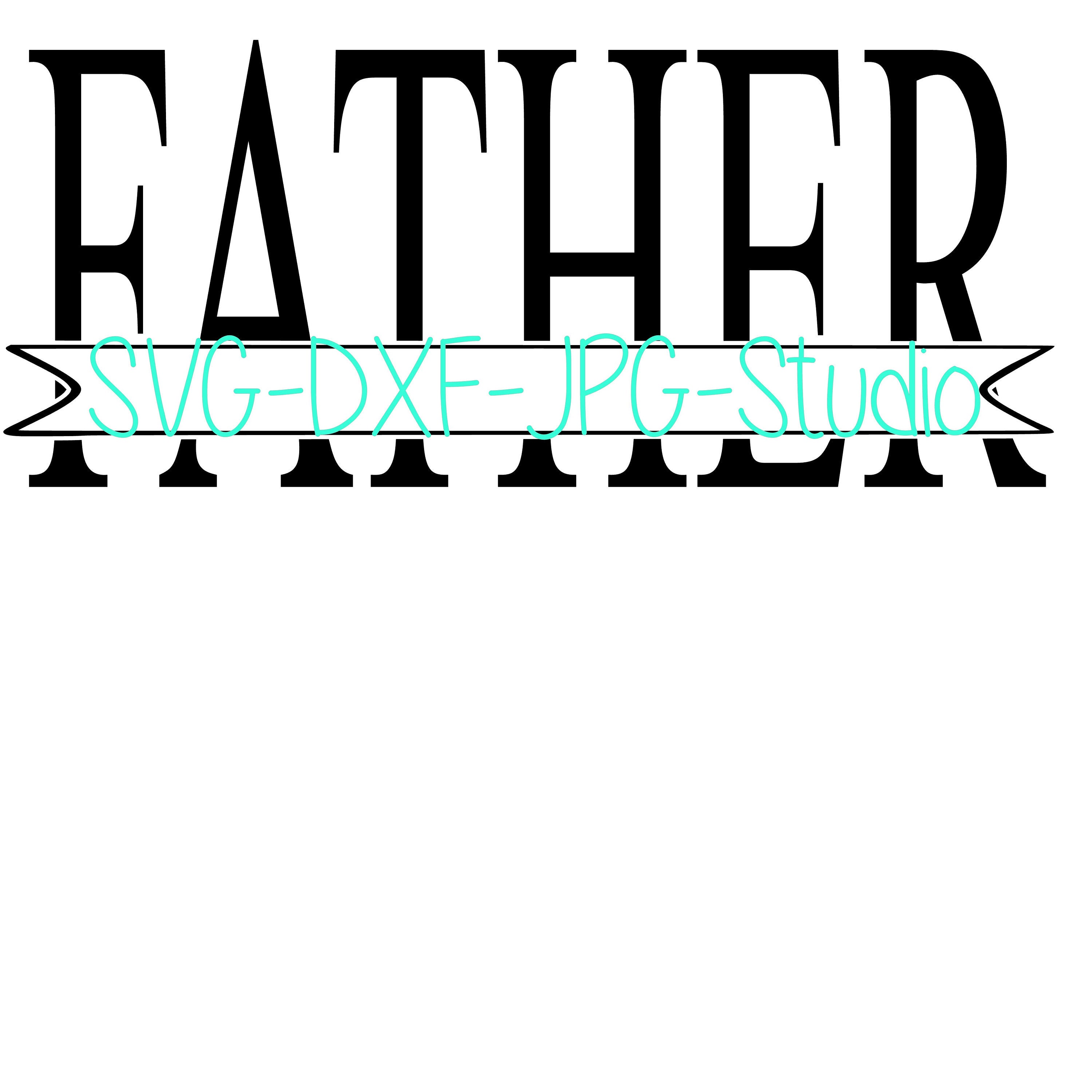 Fathers Day Father Blank Banner File SVG-DXF-JPG | Etsy