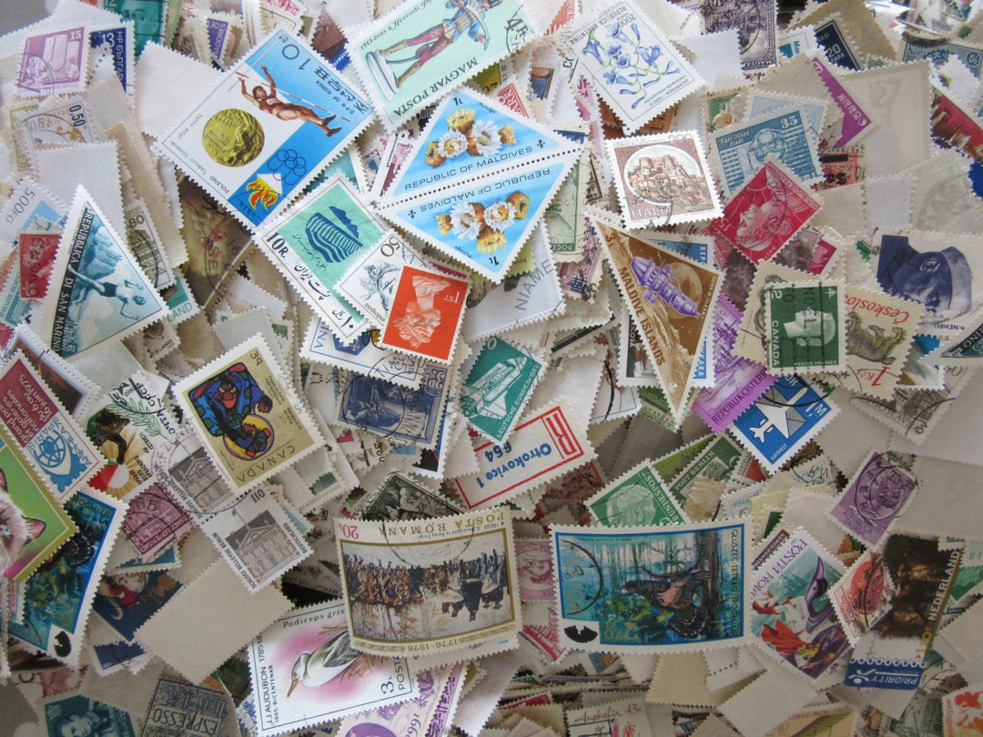 Stamp Gift | Birthday Gift | Personalised Message | Random Vintage ...