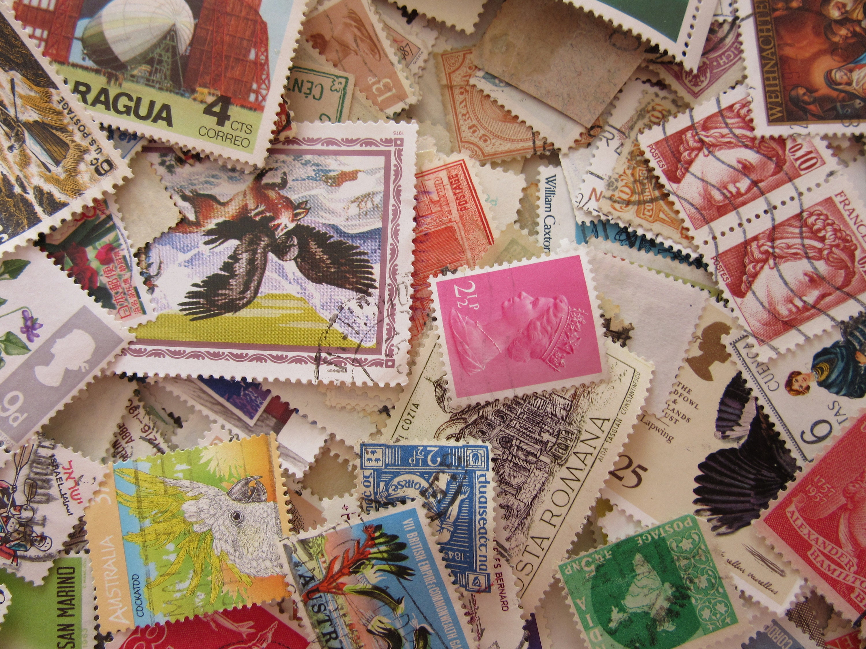 100 Random Vintage Postage Stamps World Postage Stamps | Etsy