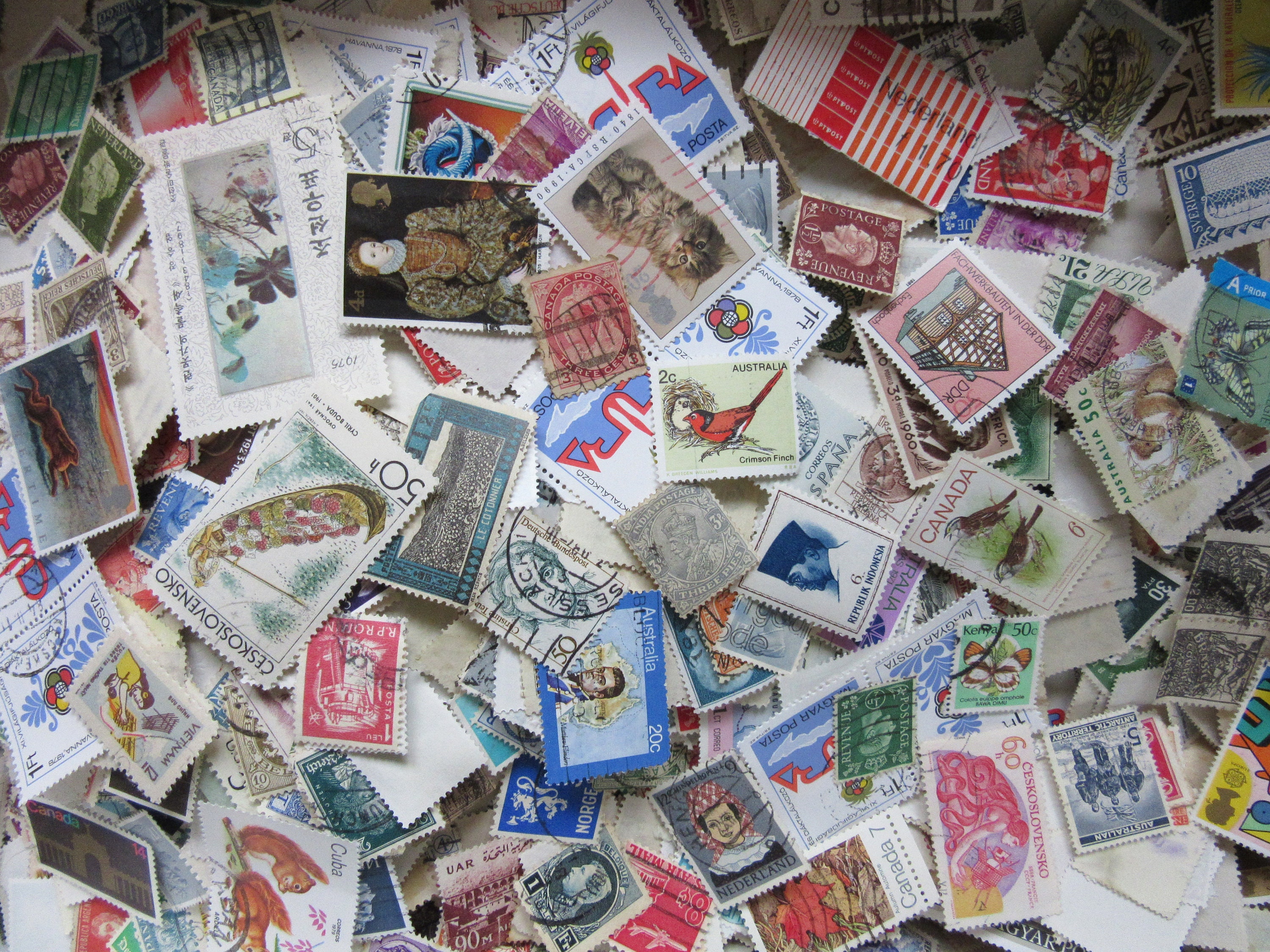 100 Random Vintage Postage Stamps World Postage Stamps - Etsy