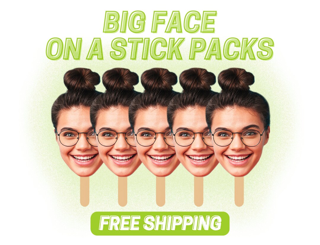 Big Head on a Stick Fat Head Face on A Stick Custom Bachelorette Big ...