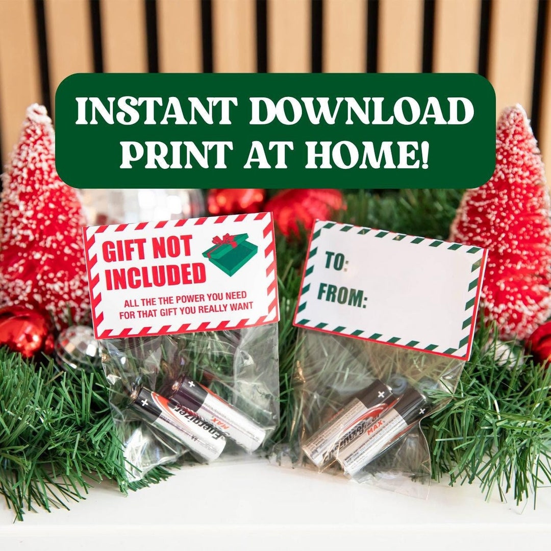 Gift Not Included Easy DIY Stocking Stuffer Instant Download Fast Print ...