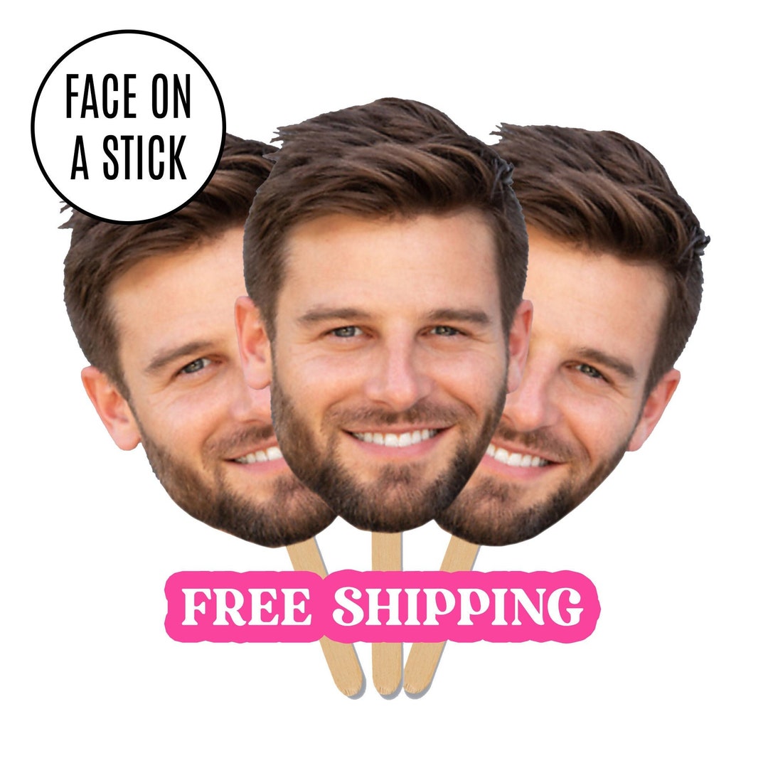 Face on A Stick Big Head Cutouts Big Head Graduation Face Fan ...