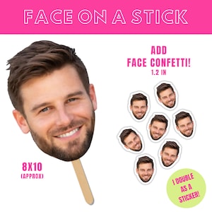 Face on A Stick Big Head Cutouts Big Head Graduation Birthday Sports ...