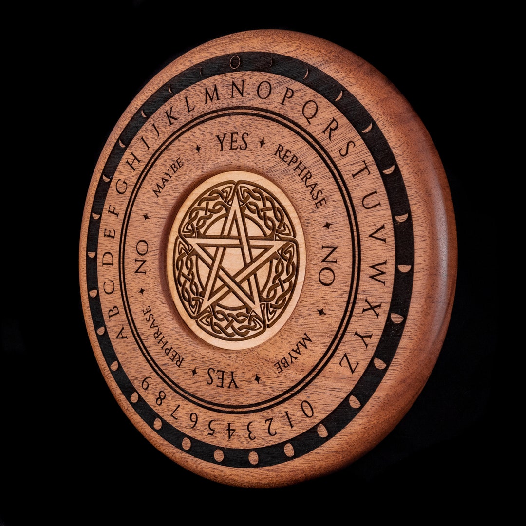 Pendulum Board, Engraved Solid Mahogany With Maple Pentacle Inlay - Etsy