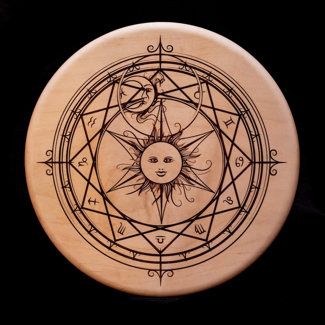 Hermetic Circle Engraved Solid Maple Wall Art - Etsy