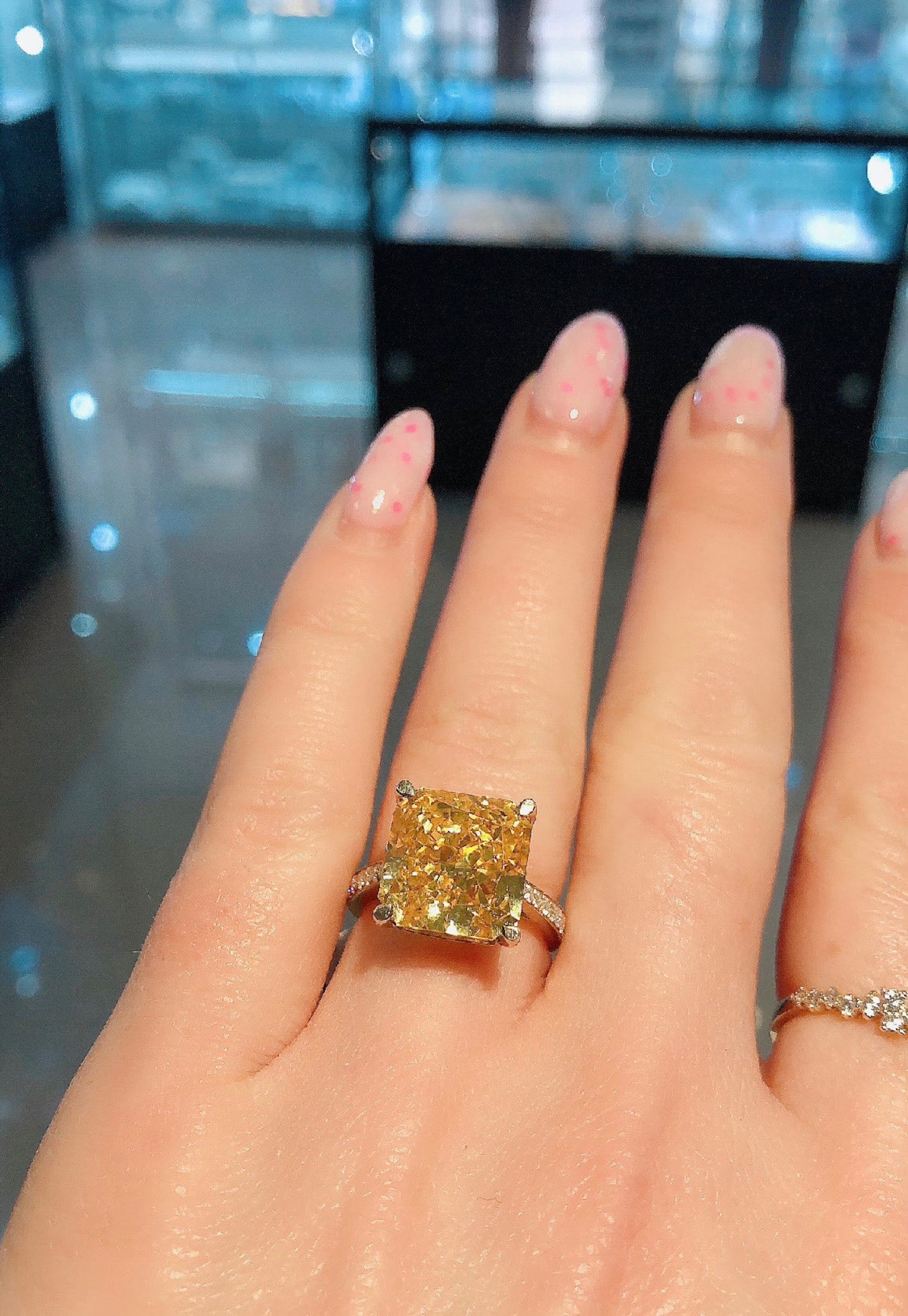 GRAND Gold Citrine Ring, Custom Ring, Square Citrine Statement Ring ...
