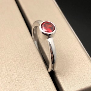 Kenya Red Ruby Sterling Silver Ring Ruby Ring Ruby | Etsy