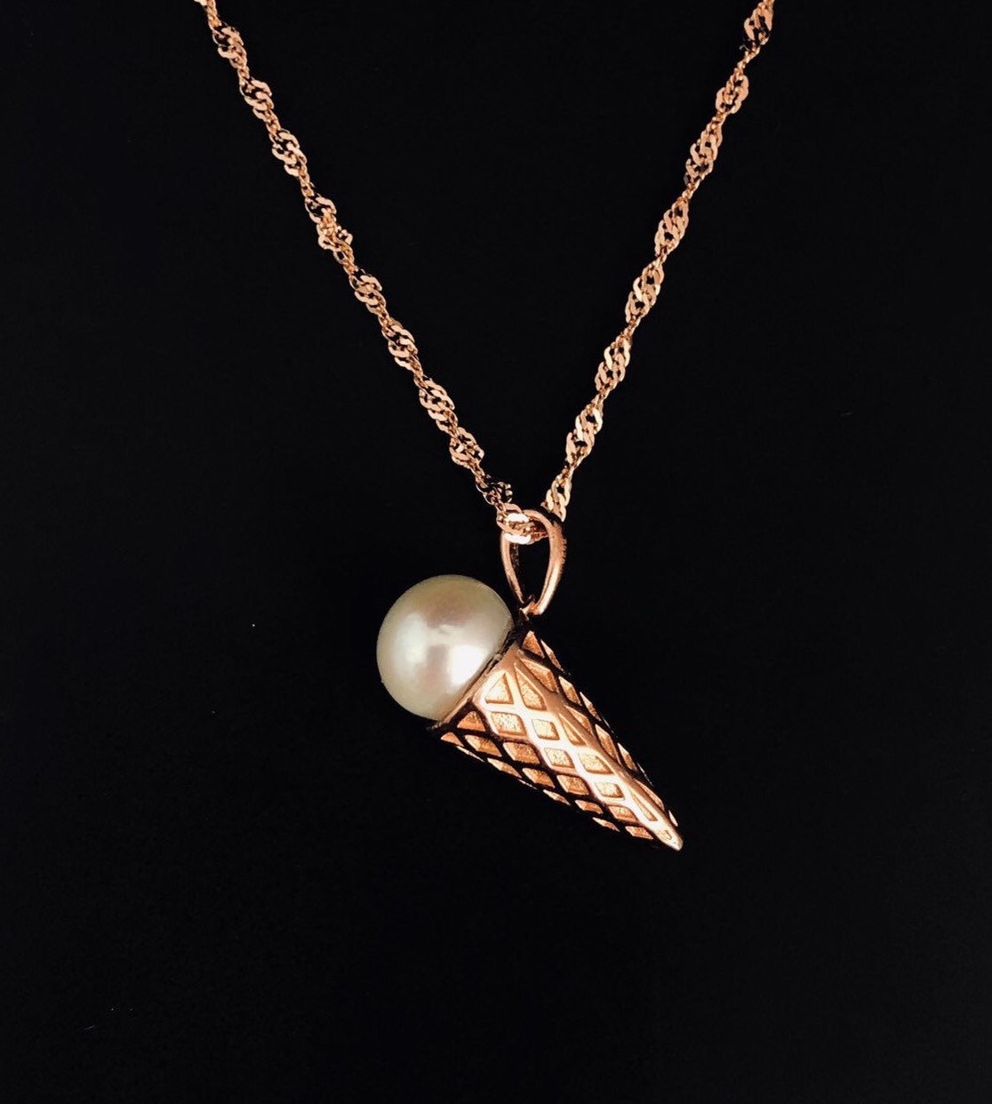 Freshwater Pearl Ice Cream Necklace Natural Pearl Necklace - Etsy