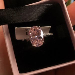 FUSION Pink Topaz Statement Sterling Silver Ring, Large Ring, Pink ...