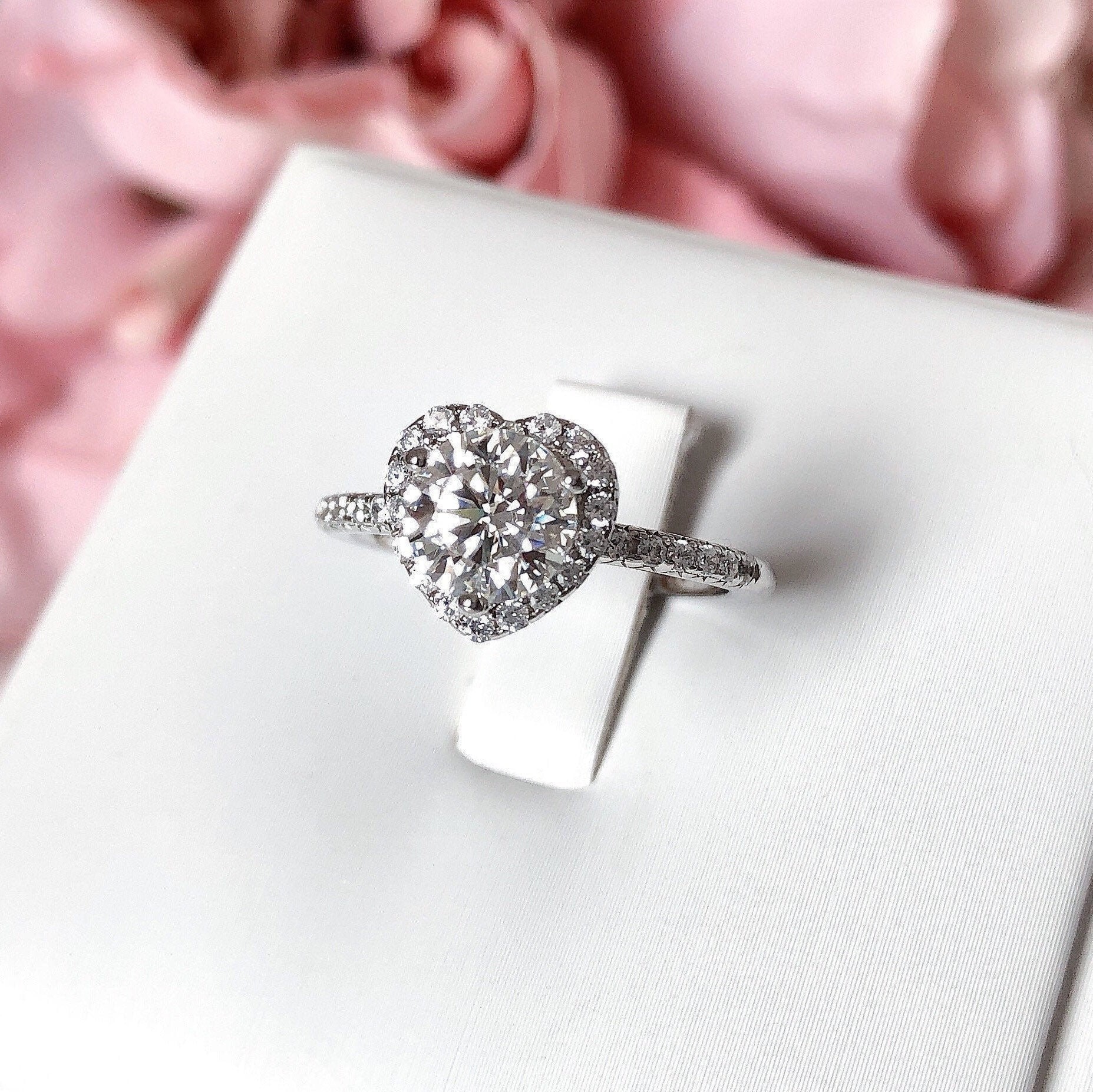 Diamond Love Heart Ring
