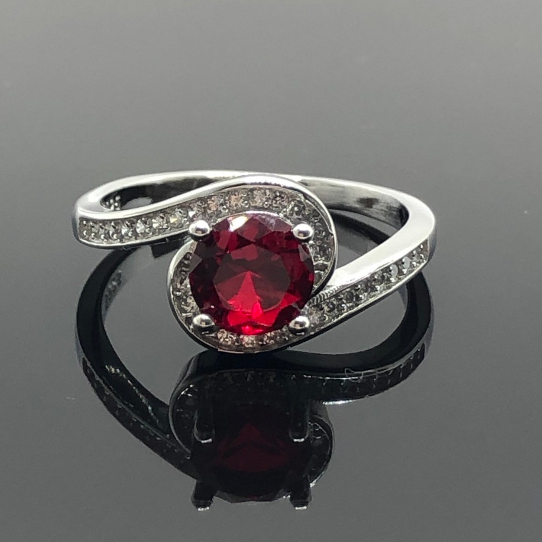 SWIFT Kenya Red Ruby Sterling Silver Ring, Ruby Ring, Ruby Engagement ...