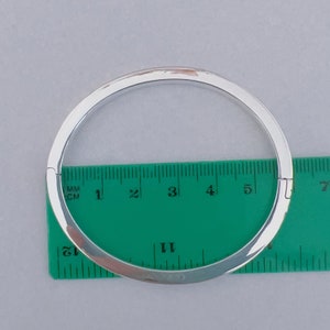 Silver Hinged Bangle Bracelet, Polished Open Bangle, Unique Bracelet ...