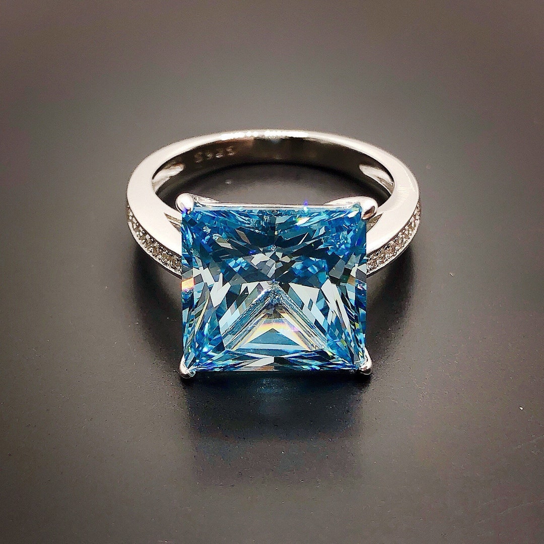 GRAND London Blue Topaz Ring Sterling Silver Ring, Blue Topaz Jewellery ...
