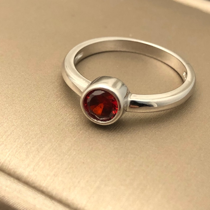 Kenya Red Ruby Sterling Silver Ring Ruby Ring Ruby | Etsy