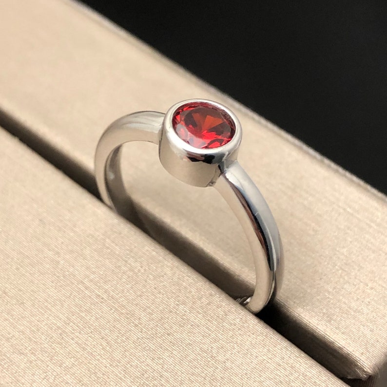 Kenya Red Ruby Sterling Silver Ring Ruby Ring Ruby | Etsy