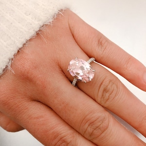 FUSION Pink Topaz Statement Sterling Silver Ring, Large Ring, Pink ...