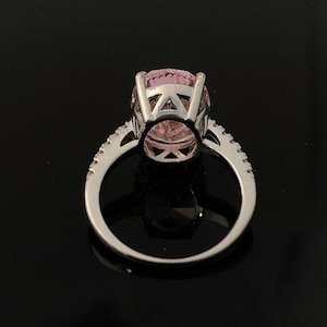 FUSION Pink Topaz Statement Sterling Silver Ring, Large Ring, Pink ...