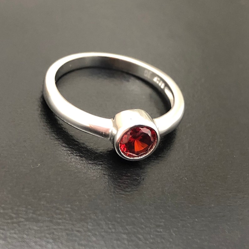 Kenya Red Ruby Sterling Silver Ring Ruby Ring Ruby | Etsy