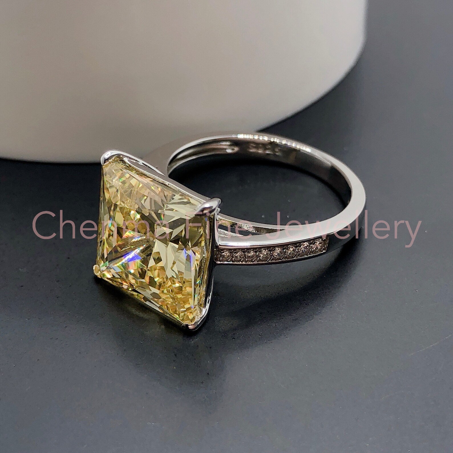 GRAND Citrine Ring, Sterling Silver Ring, Square Citrine Statement Ring ...