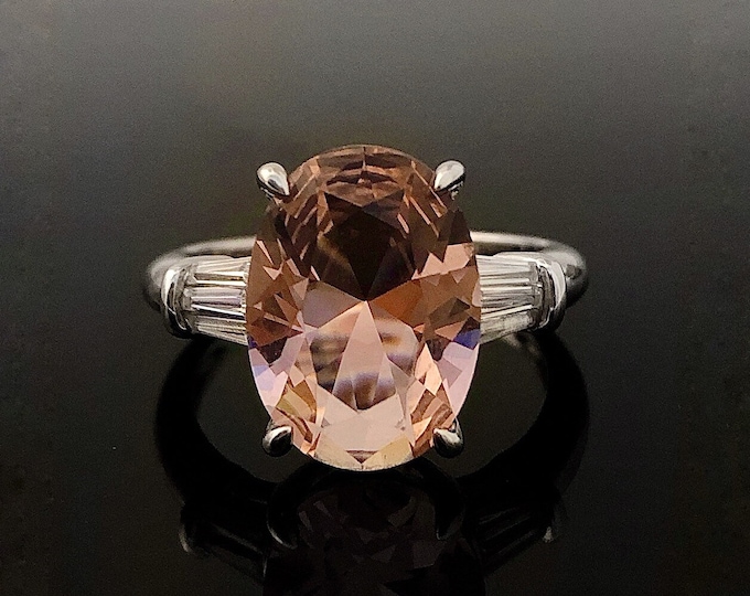 Custom Order-natural Untreated Cluster Peach Morganite, Purple Sapphire ...