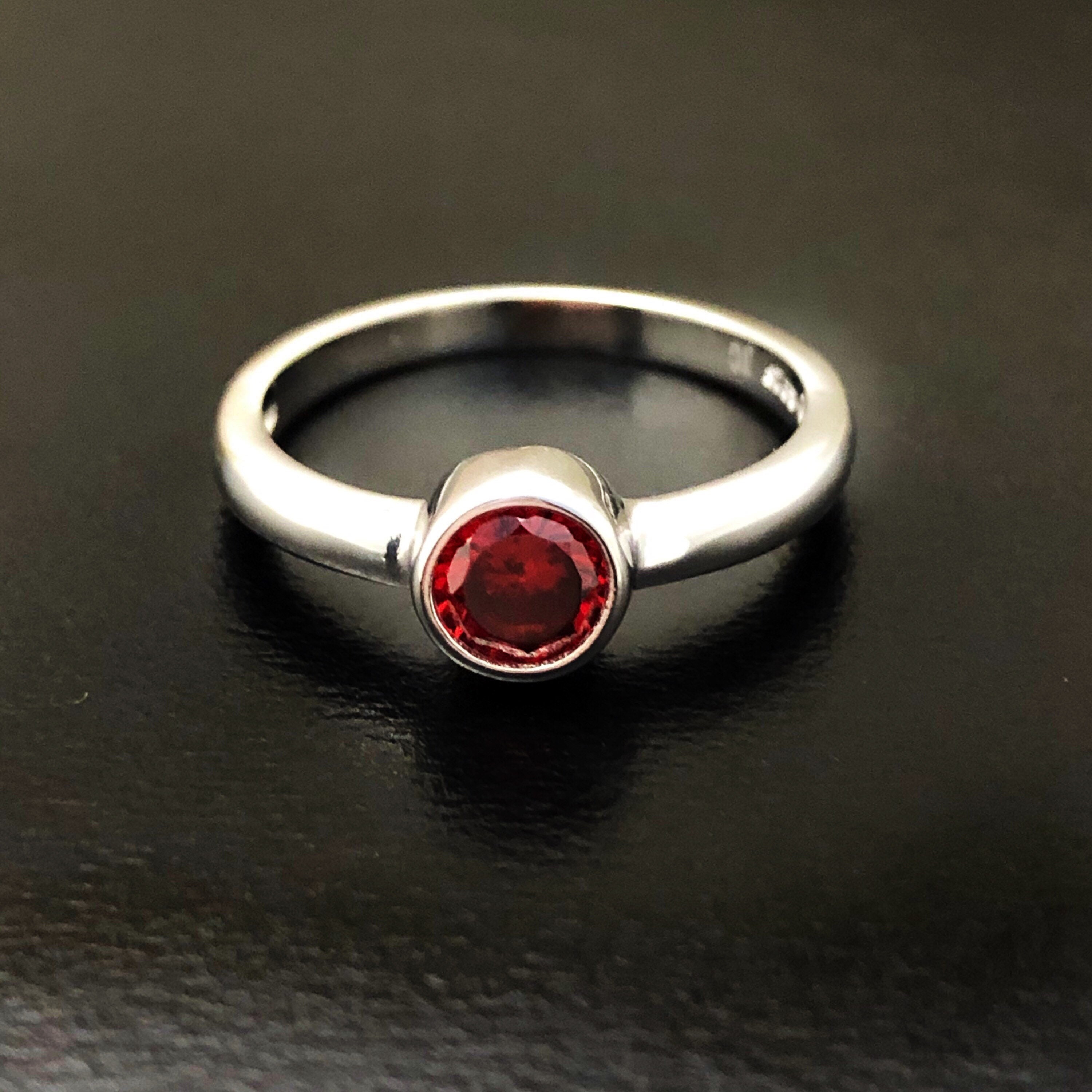 Kenya Red Ruby Sterling Silver Ring Ruby Ring Ruby | Etsy