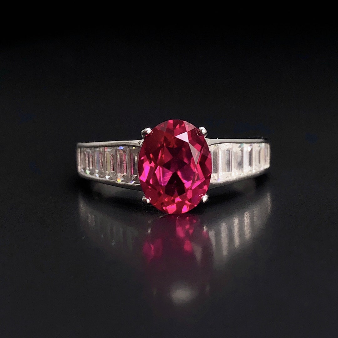 ROSE Red Ruby Ring, Ruby Engagement Ring, Promise Ring, Oval Small Ruby ...