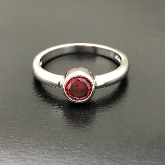 Kenya Red Ruby Sterling Silver Ring Ruby Ring Ruby | Etsy