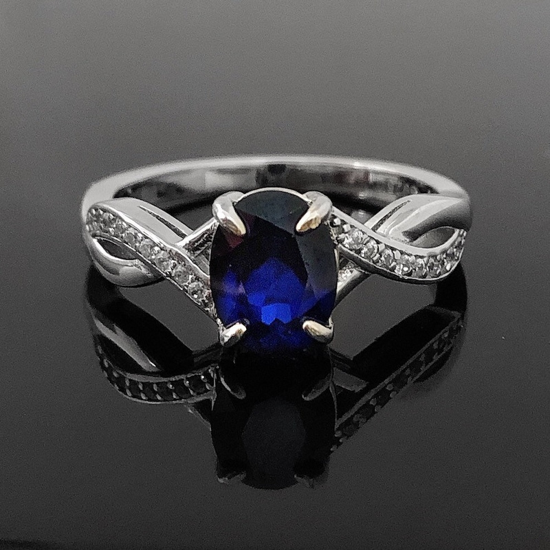 Blue Engagement Ring - Etsy