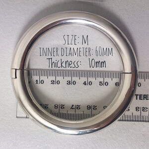 Doughnut Sterling Silver Round Bangle Bracelet, Statement Large Bangle ...