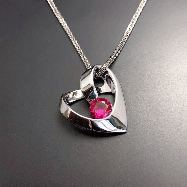 40th Wedding Anniversary Ruby Necklace - Etsy