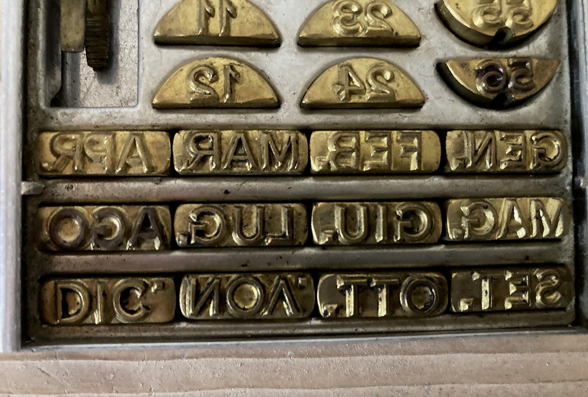 Vintage Italian Brass Date Stamping Set 1950s - Etsy