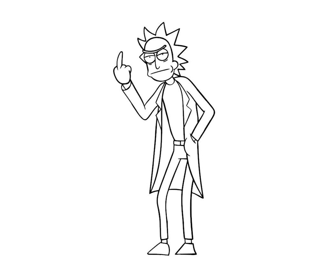 SVG - Rick Flipping off - Rick and Morty - Digital Download - Cutting ...