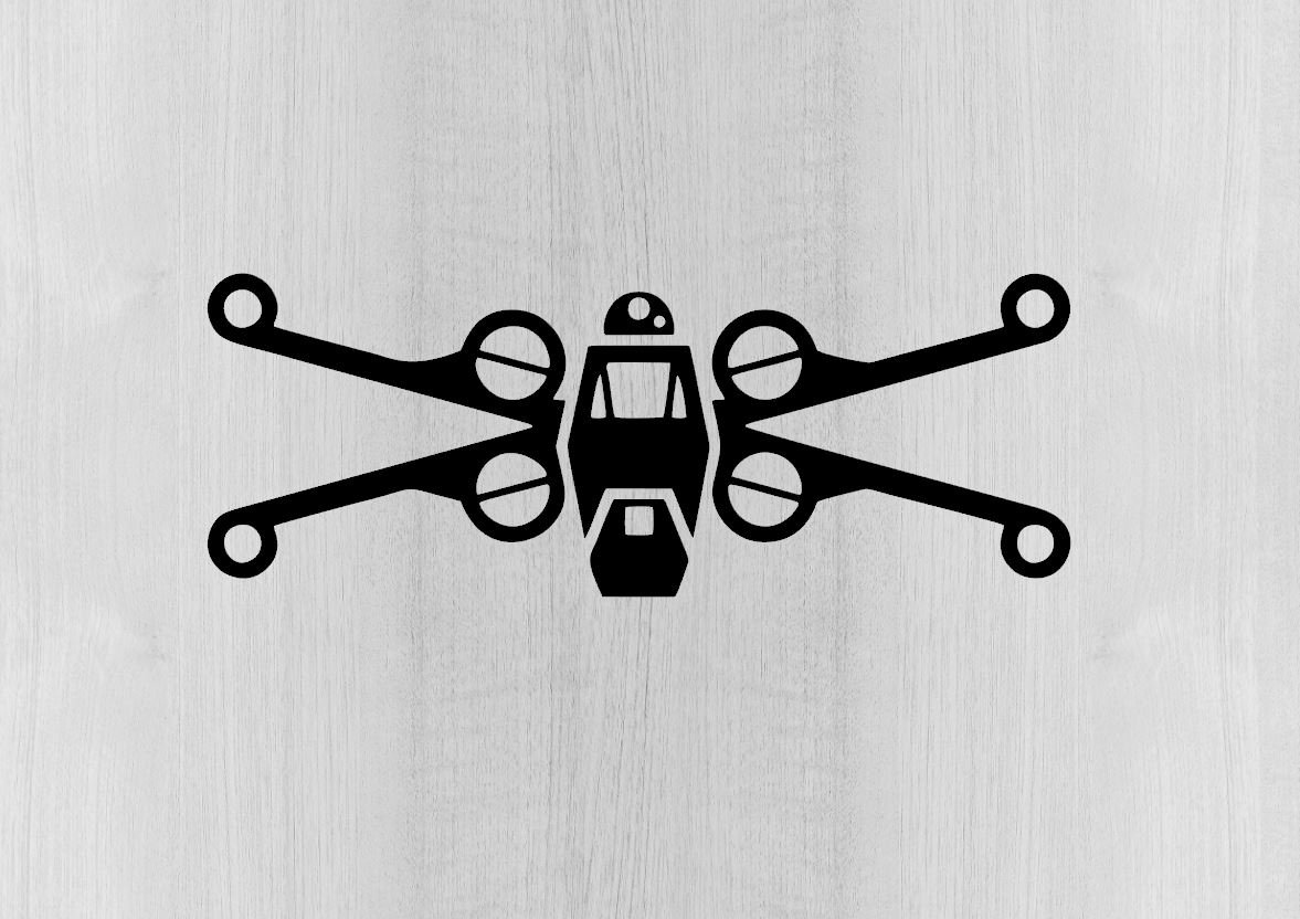 Star Wars X-wing fighter Vinyl Car Window Decal Sticker Car | Etsy