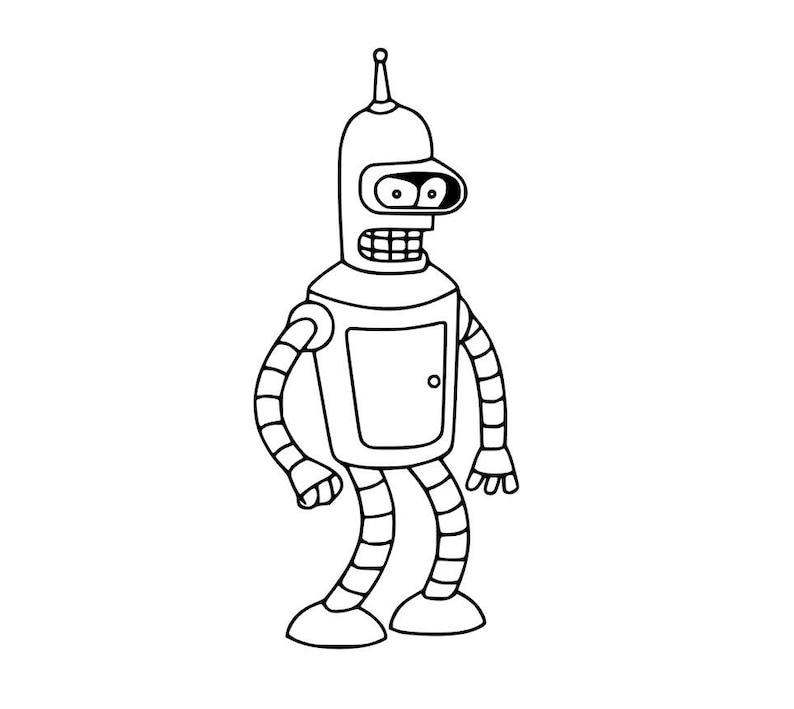 SVG Bender Futurama Digital Download Cutting File - Etsy