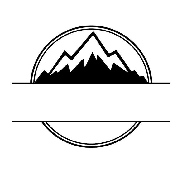 Mountain Monogram Svg - Etsy
