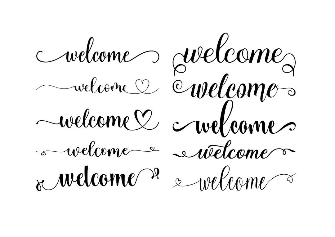SVG - Welcome Bundle - Welcome Farmhouse Sign Script - Digital Download ...